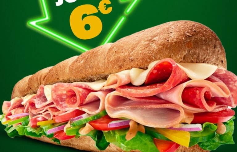 Subway : Sub du jour 2025 = chaque jour un sandwich à 6€