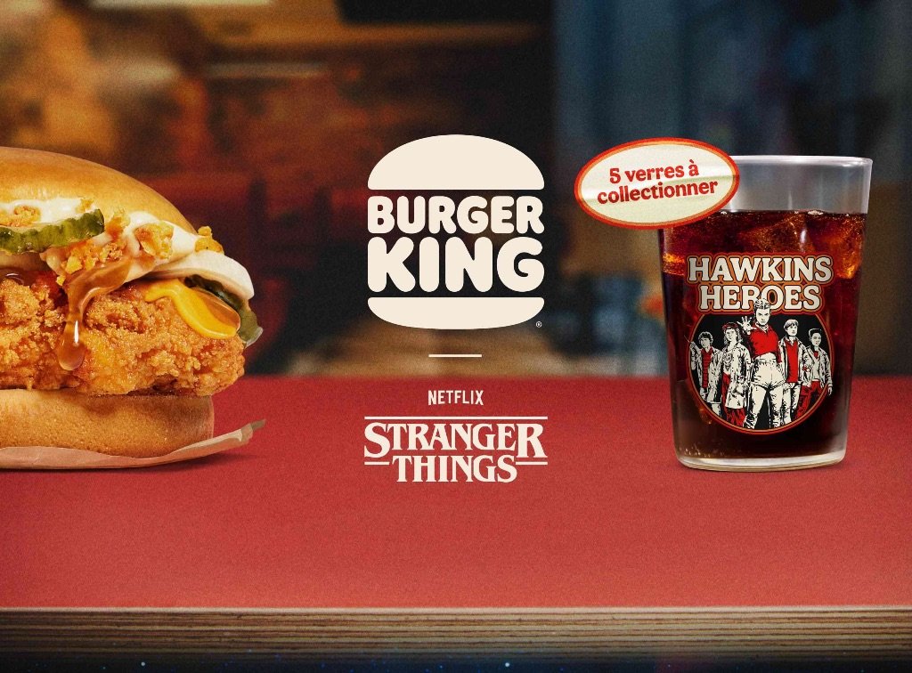 Burger King + Stranger Things : menu = verre offert