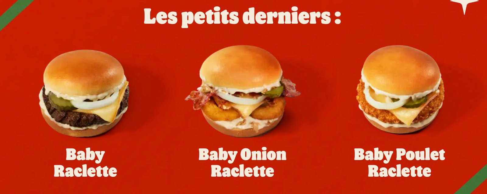 Burger King : Baby Burger raclette édition Noël