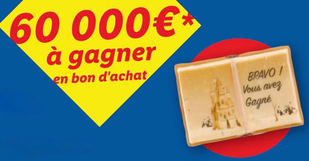 Galette des rois Lidl 2026 : 60 bons de 1000€ à gagner